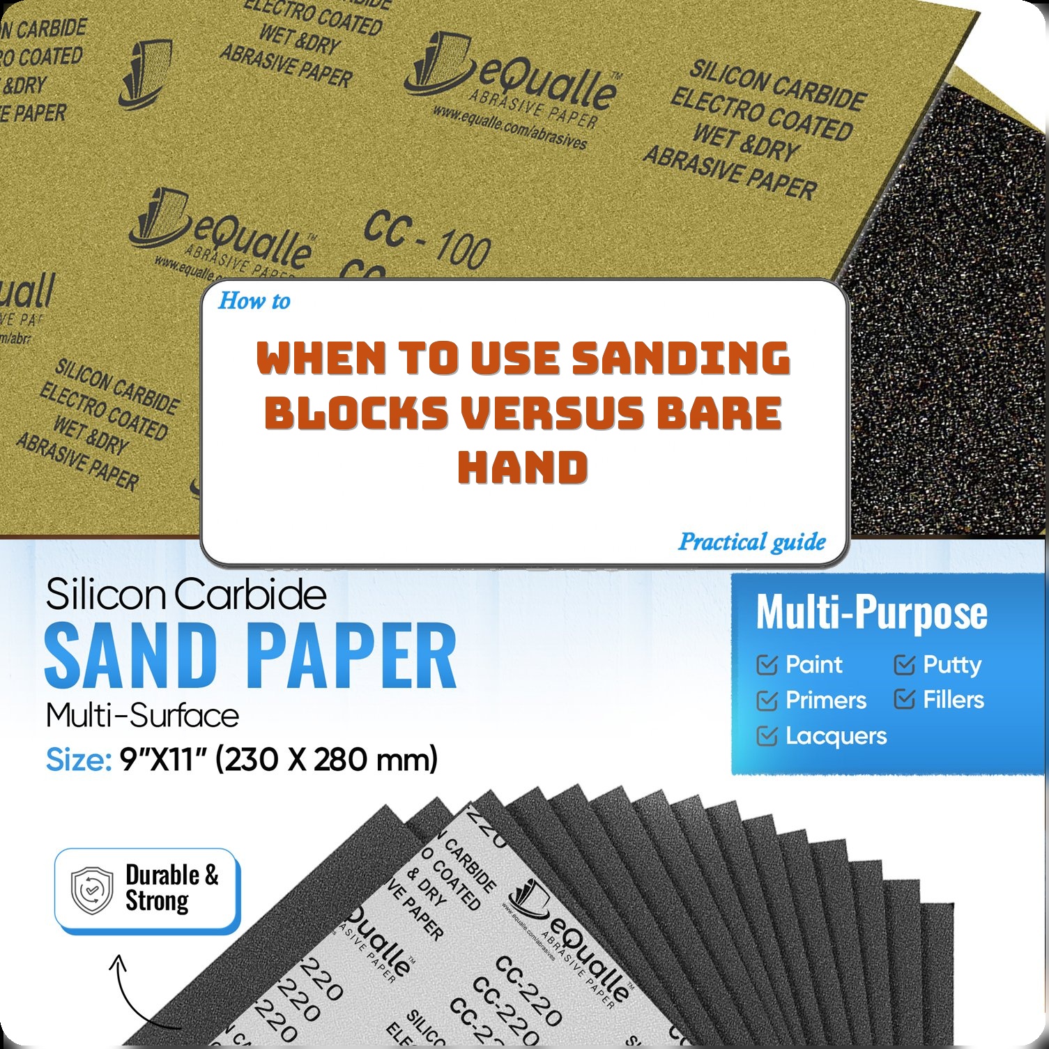 When To Use Sanding Blocks Versus Bare Hand