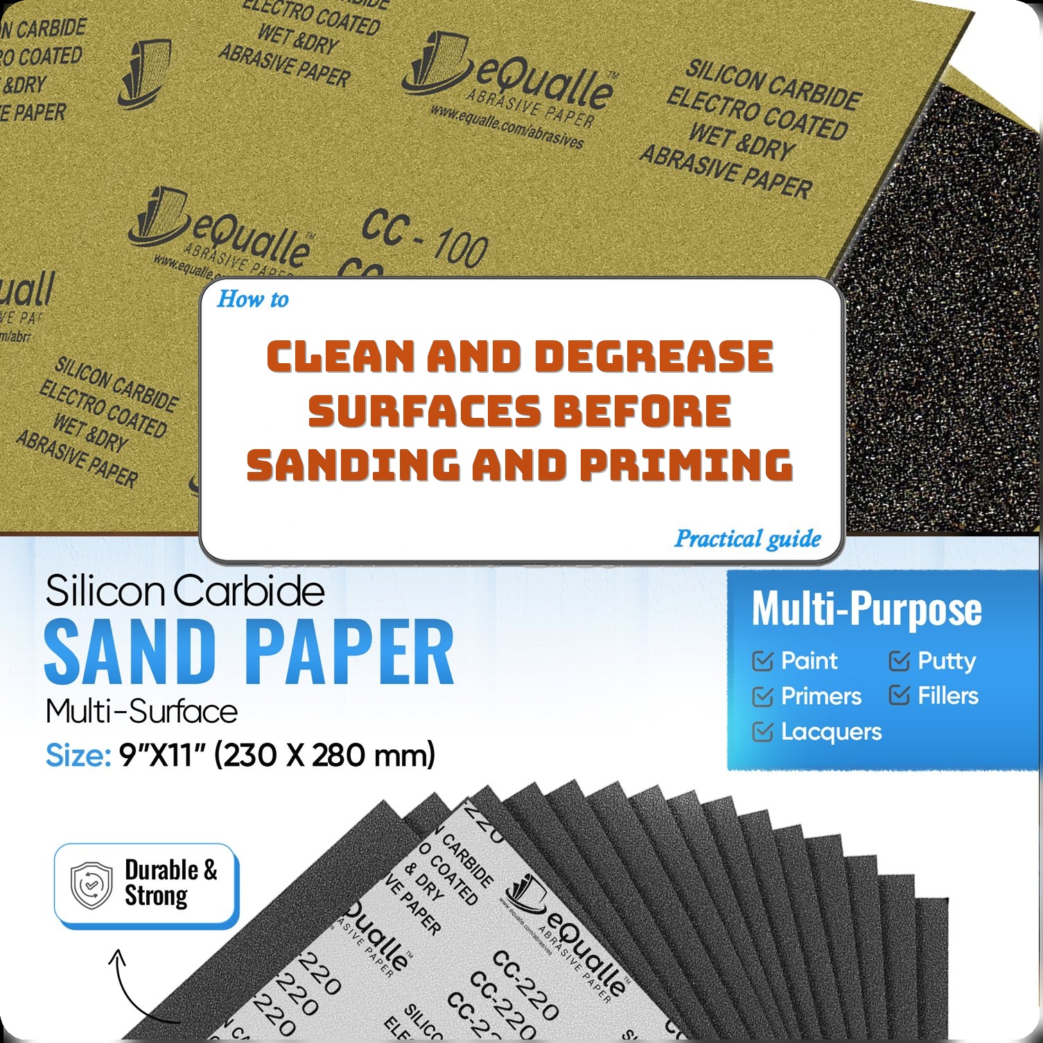 Clean And Degrease Surfaces Before Sanding And Priming